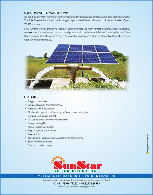 Sunstar Solar Solutions, Mangalore- daijiworld.com
